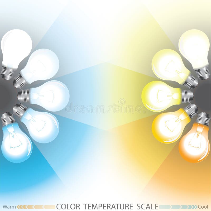Light Color Temperature Scale Stock Vector - Illustration of education ...