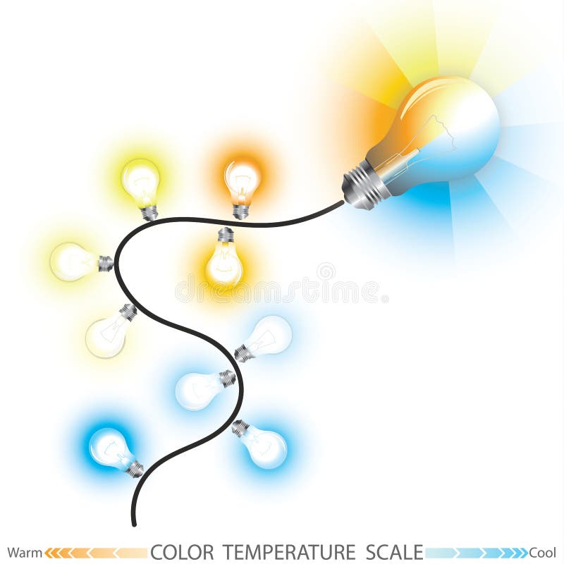 Light Color Temperature Scale Stock Vector - Illustration of education ...
