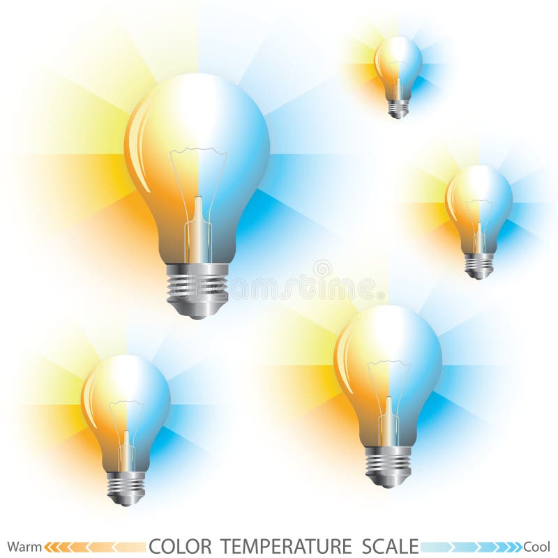 Light Color Temperature Scale Stock Vector - Illustration of education ...