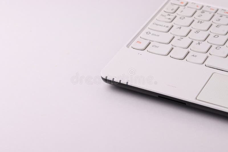 Light Color Working or Studying Space and a Laptop Stock Image - Image ...