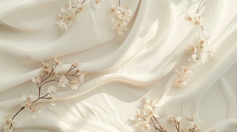 A Light-colored Costume Adorned with Flowers As Decor, Captured from a ...