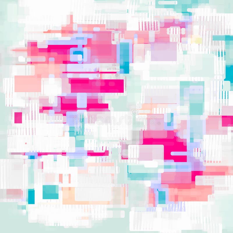Light Colored Digital Abstract Painting. Square Background Artwork ...