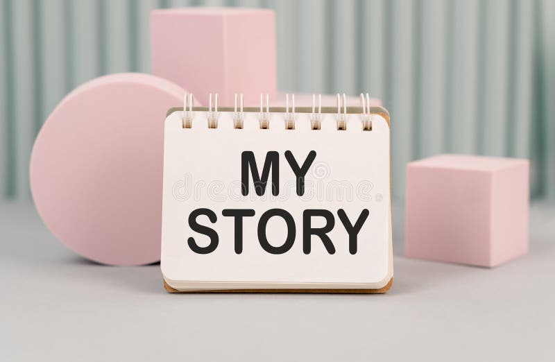 On a Light Colored Office Table with the Text My Story Stock Image ...