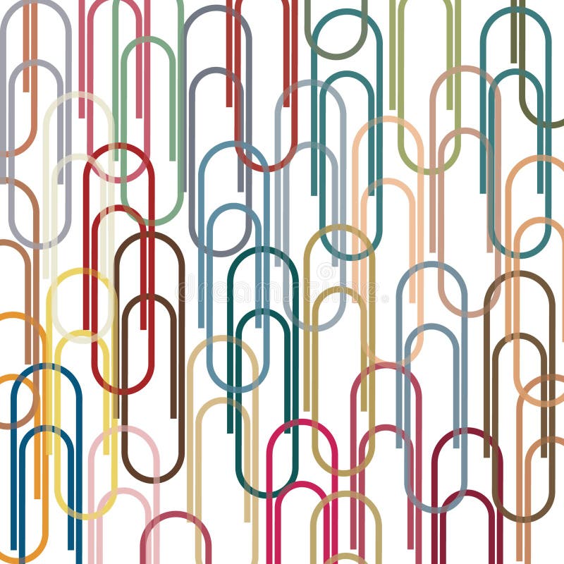 Color Paperclips Based Design, Overlapping Shapes Based Pattern in ...