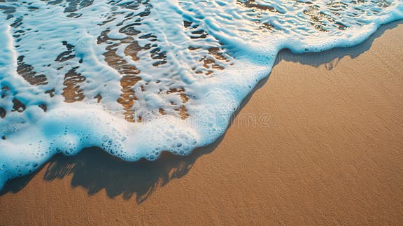 Light-colored Sand and Wind-driven Waves on the Beach Stock Photo ...
