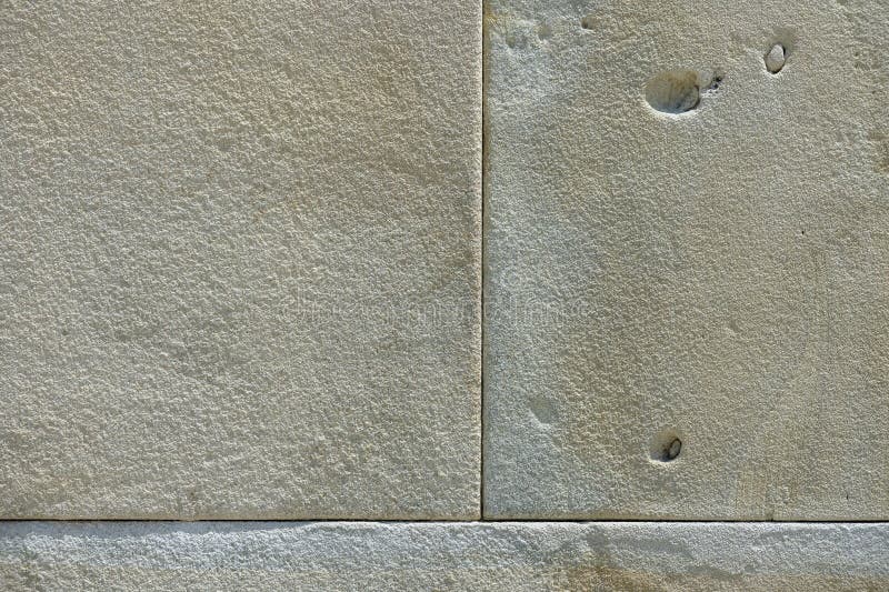 A Light Colored Stone Wall with Considerable Age Stock Image - Image of ...