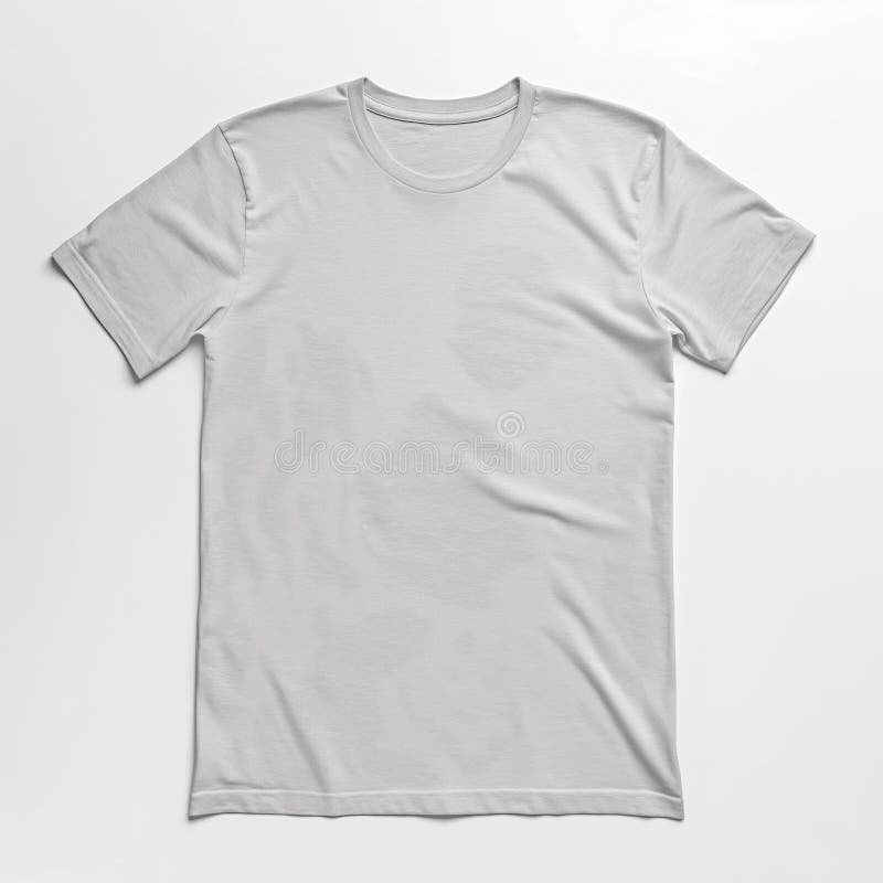 Light Colored T-shirt on a Plain White Background. Casual Attire for ...