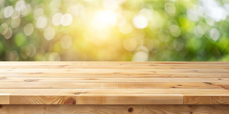 Light Colored Wooden Table Backdrop Generative AI Stock Illustration ...