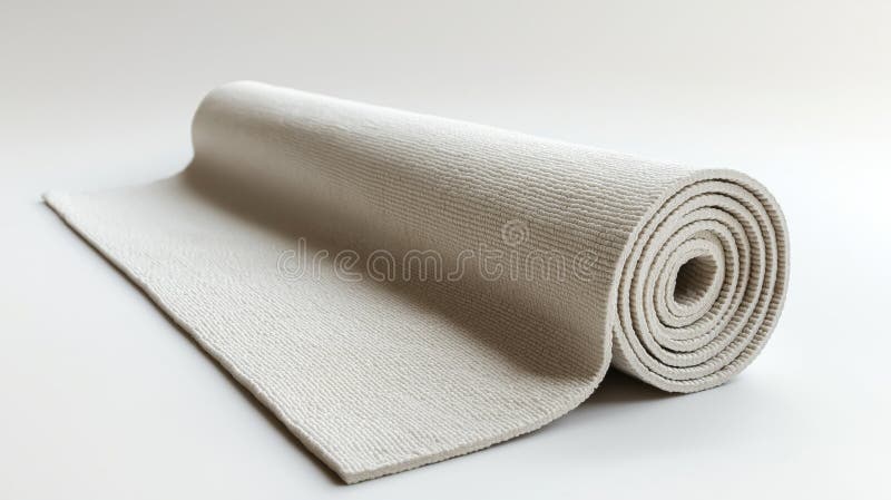 Soft Yoga Mat Rolled Out on a Clean Surface in a Bright Space Stock ...