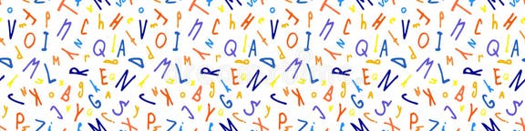 Light Colorful Letters Vector Seamless Pattern Stock Vector ...