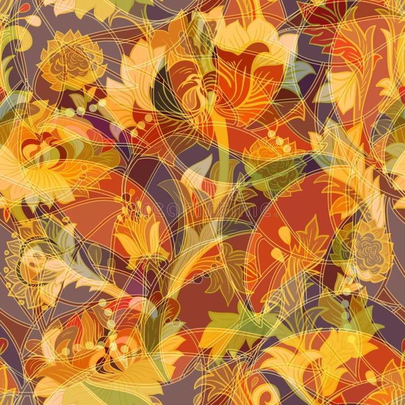 Colorful Seamless Pattern. Floral Background Stock Vector ...