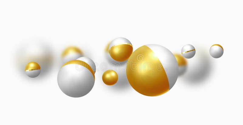 Light Coloured Background with White Balls, Blur Effect. 3d Round ...