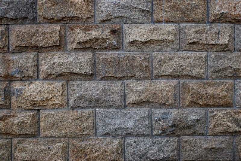 Light Coloured Basalt Stone Brick Wall Cladding Background Texture ...