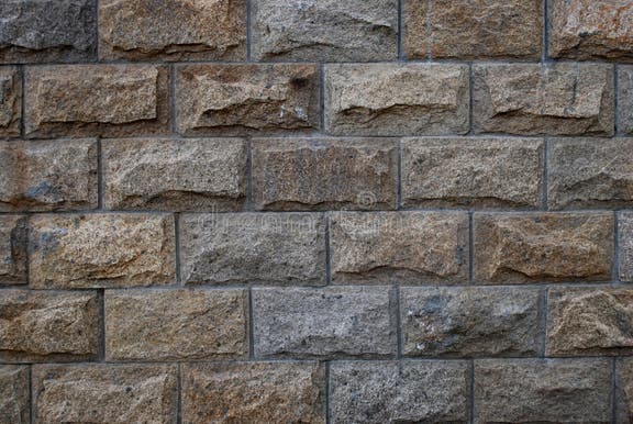 Light Coloured Basalt Stone Brick Wall Cladding Background Texture ...