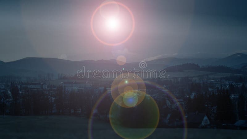 A Light Comet Flying through a Night Mountain Landscape. Stock Footage ...