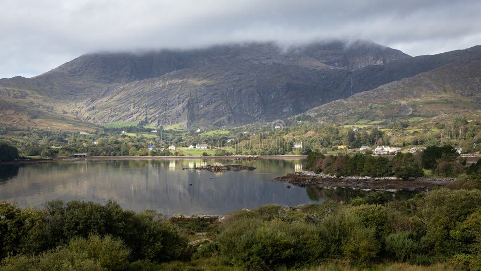 Light Coming Out of Clouds into Adrigole Harbour, County Cork Stock ...