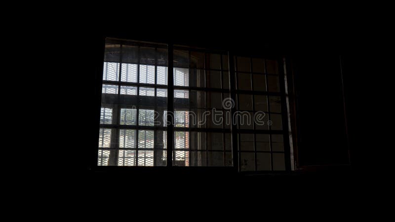 Light Coming in through Prison Cell Bars Window. Empty Jail Cells ...