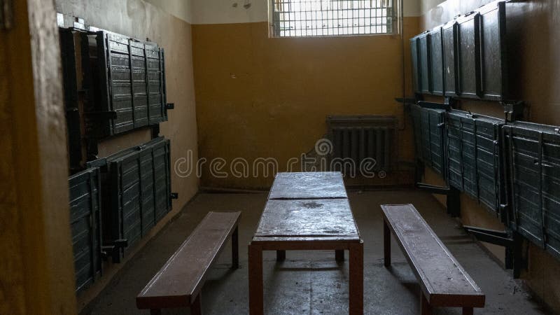 Light Coming in through Prison Cell Bars Window. Empty Jail Cells ...