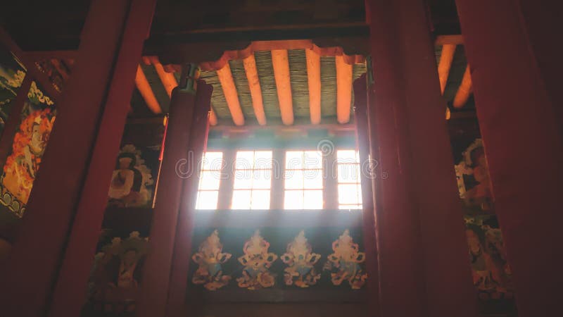 Light Coming through Windows Inside Hemis Monastery, Ladakh Editorial ...