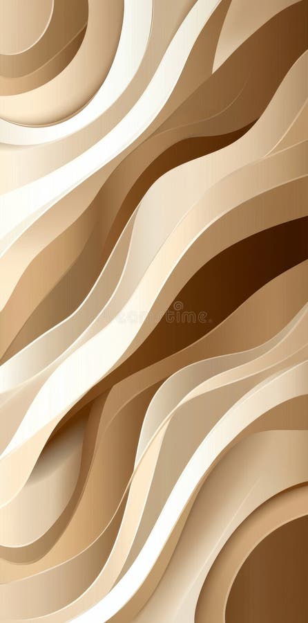 A Light Composition of Flowing, Translucent Brown Waves Gives a Sense ...