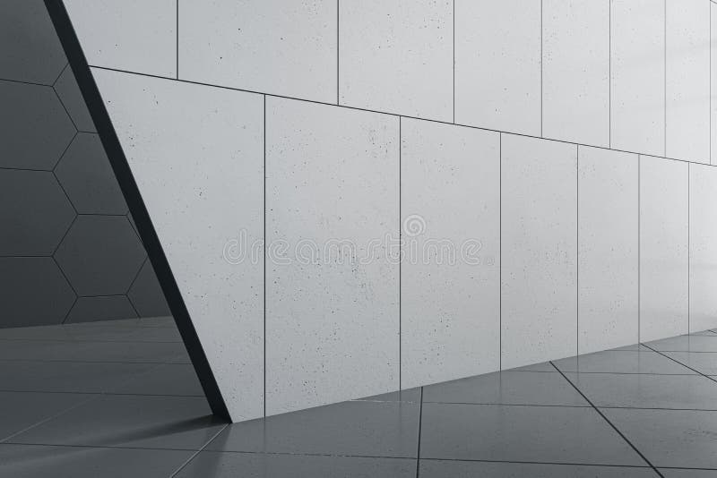 Light Concrete Tile Wall in Simple Interior. Design and Minimalism ...