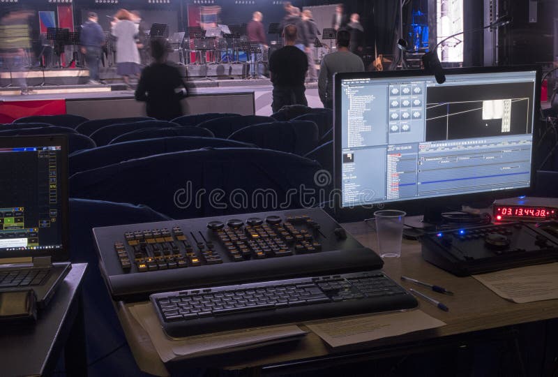 Light Console, Control Panel for Light. Stock Image - Image of lighting ...