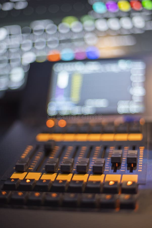 Light console stock photo. Image of lights, panel, stage - 265506608