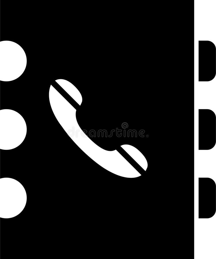 Isolated Phone Directory Icon Vector Illustration Stock Vector ...