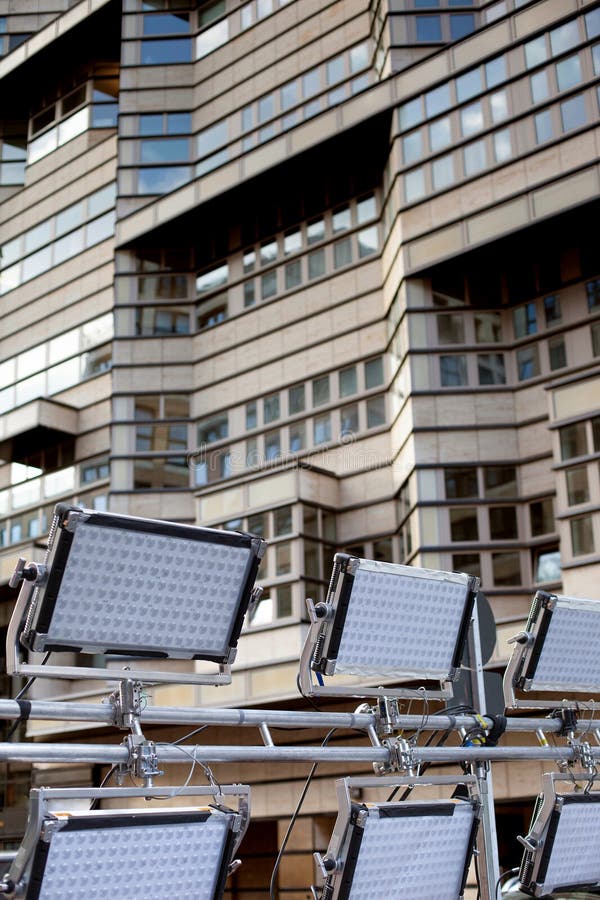 Light Control on a Film Set Stock Image - Image of equipment, technical ...