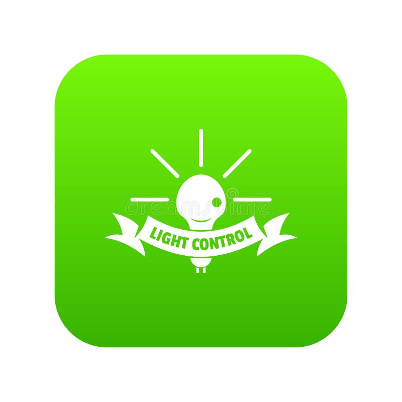 Light Control Icon Green Vector Stock Vector - Illustration of ...