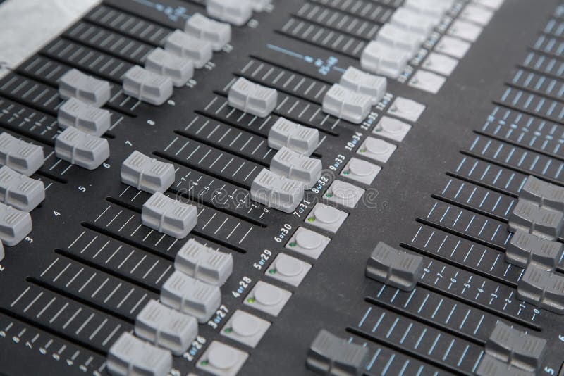 Light Controller Mixer Board Stock Image - Image of electronic ...