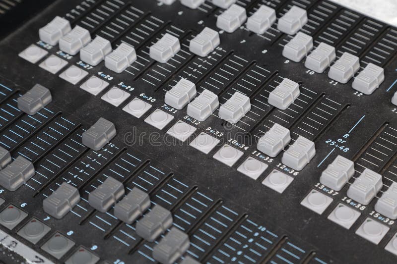 Light Controller Mixer Board Stock Image - Image of control, show ...