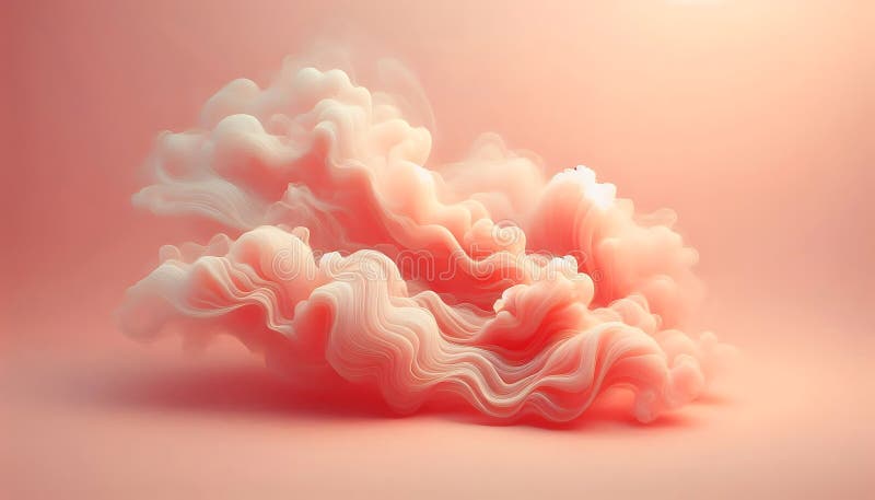 Light Coral Waves Mist Flows in Serene Pink Pattern Background ...