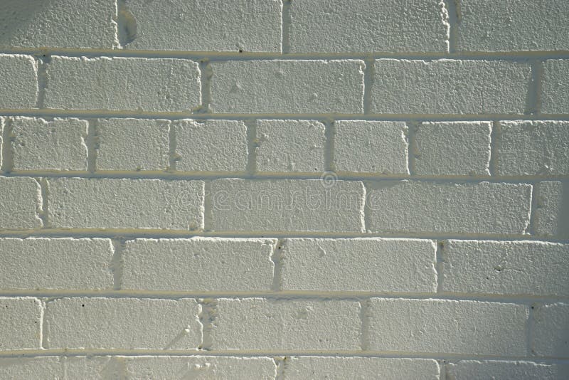 Cream Painted Brick Wall Texture Stock Image - Image of barrier ...
