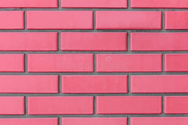 Light Crimson Red Pink Color Brick Blocks Wall Texture Background ...