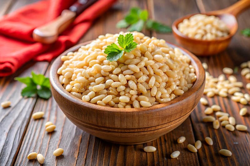 Light and Crispy Puffed Rice Grains Stock Illustration - Illustration ...