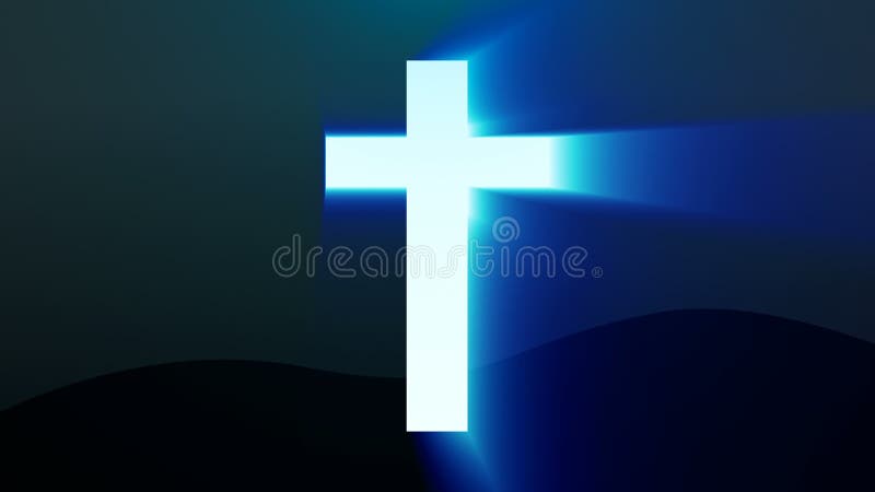 Light Cross of Christ, Ray Beams Background Stock Photo - Image of ...