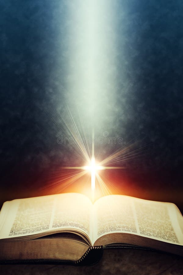 Light Cross Illuminating Holy Bible Stock Photos - Free & Royalty-Free ...