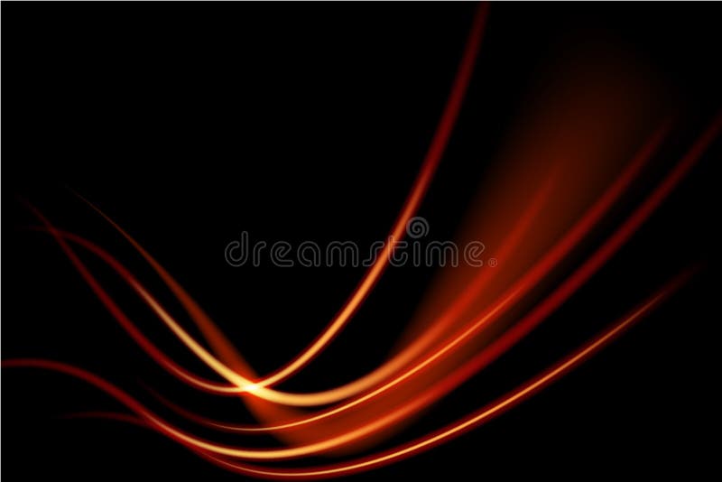 Light Curve Glowing Effect on Black Background Stock Vector ...