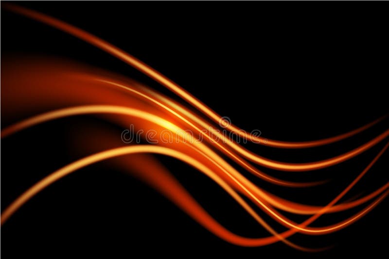 Light Curve Glowing Effect on Black Background Stock Vector ...
