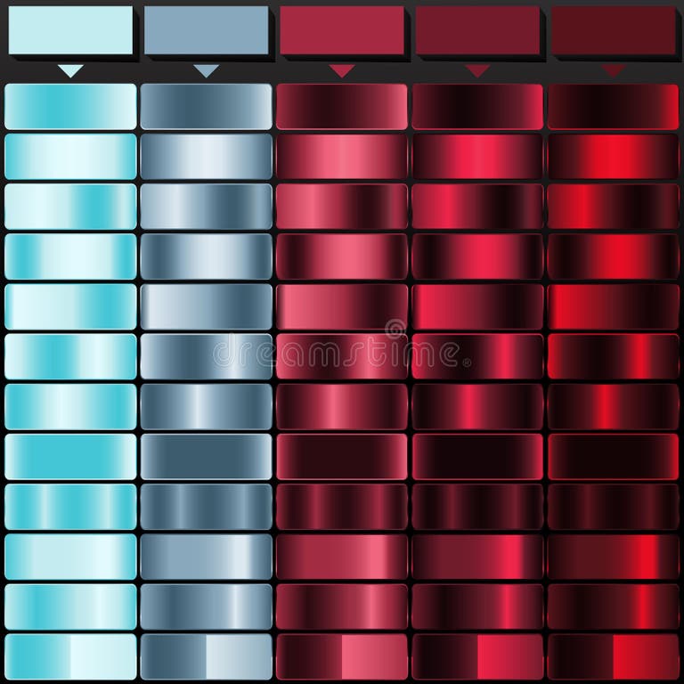 Light Cyan Periwinkle Ruby Maroon and Deep Red Luxury Gradient Color Set for Fashion Stock ...