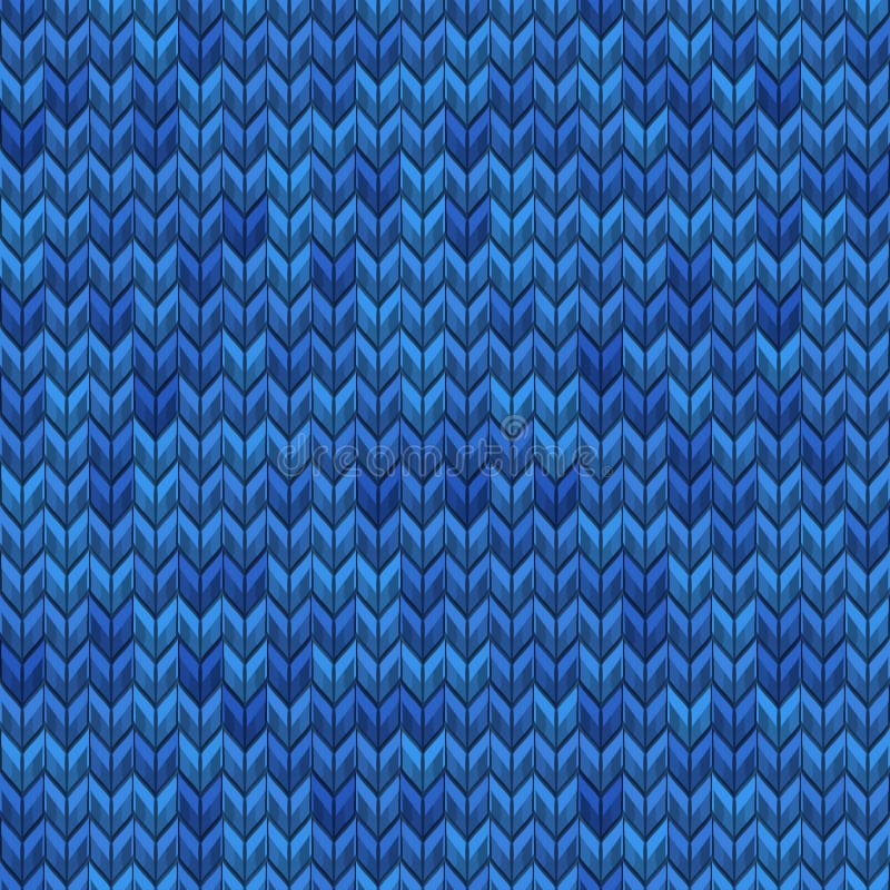 Light and Dark Blue Knit Seamless Pattern. EPS 10 Vector Stock Vector ...