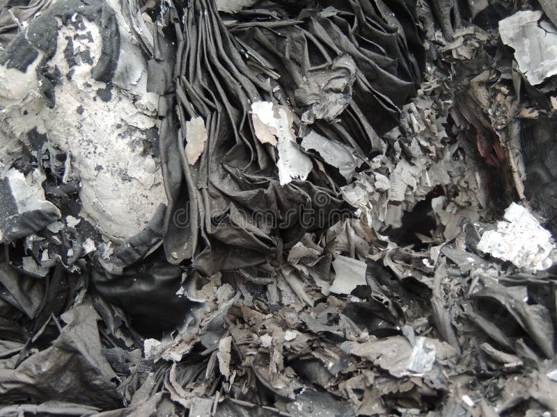 Ashes from a fire close-up stock image. Image of leaves - 198789351