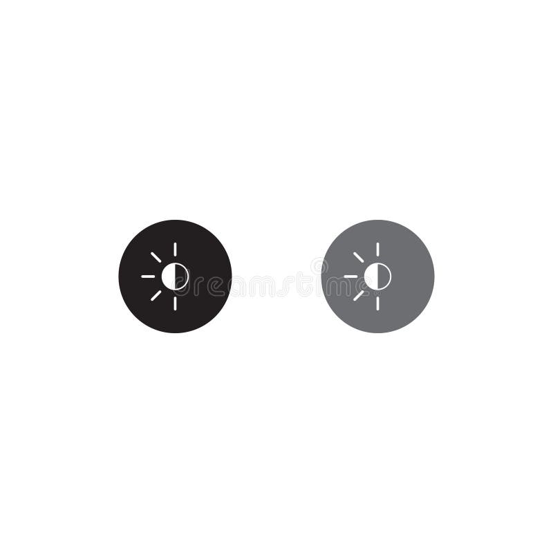 Light and Dark Mode Icon Vector in Flat Design Style Stock Vector ...