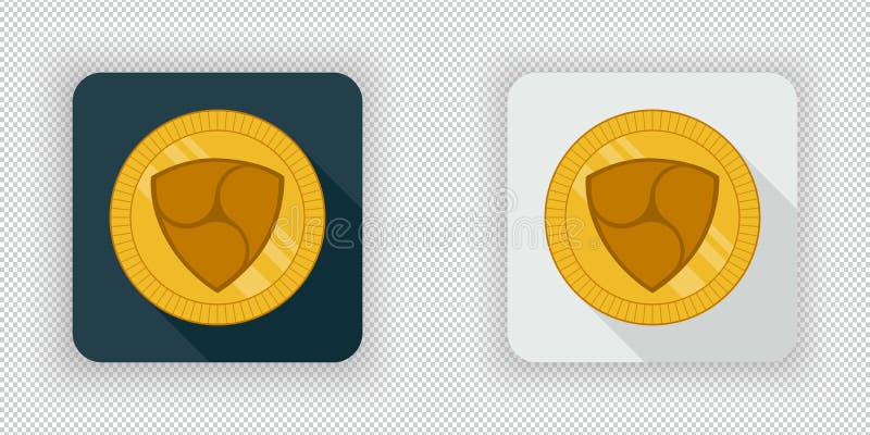 Light and Dark NEM Crypto Currency Icon Stock Illustration ...