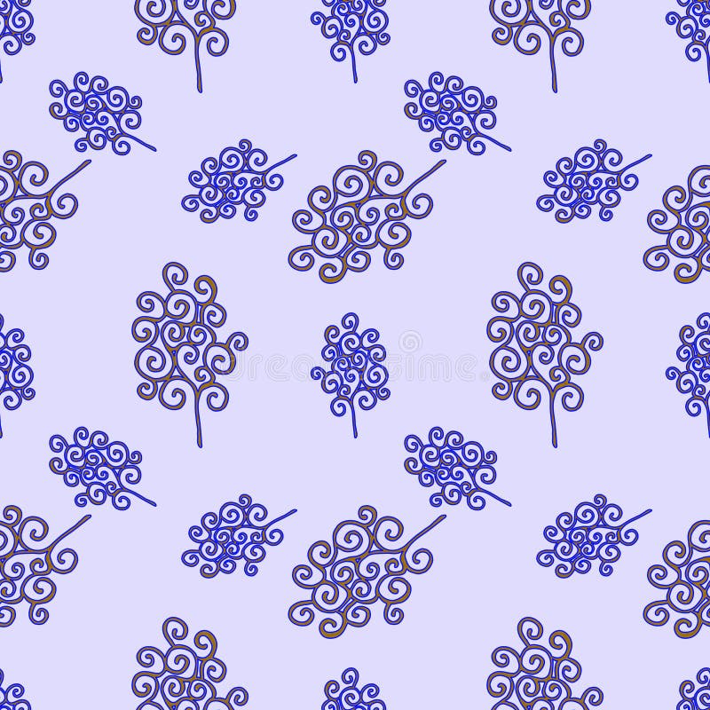 Light and Dark Pattern with Spirals. Big and Small Bouquets. Stock ...