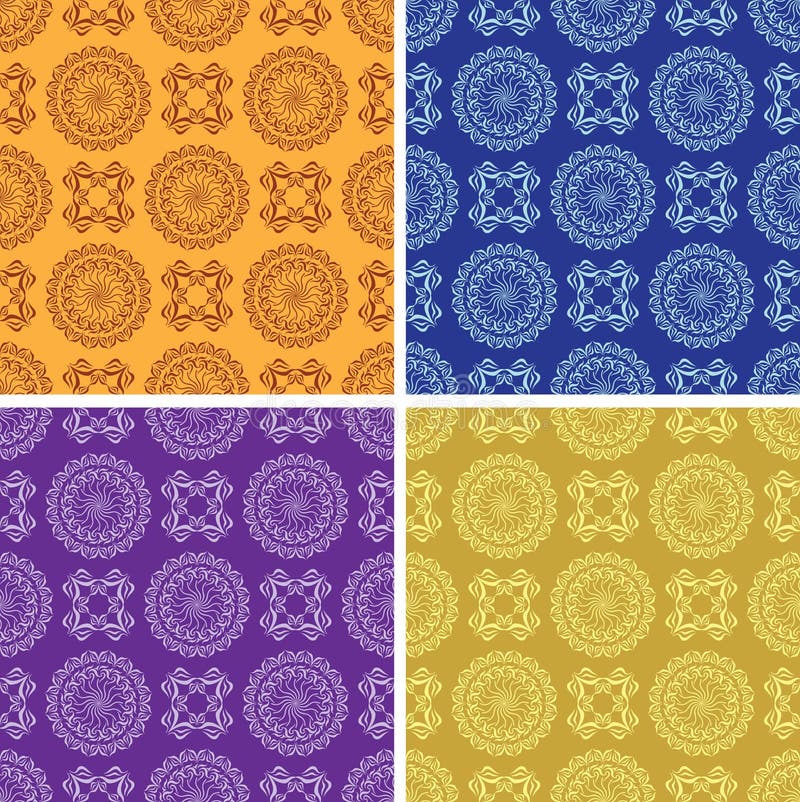 Light and Dark Seamless Patterns - Vector Set Stock Vector ...