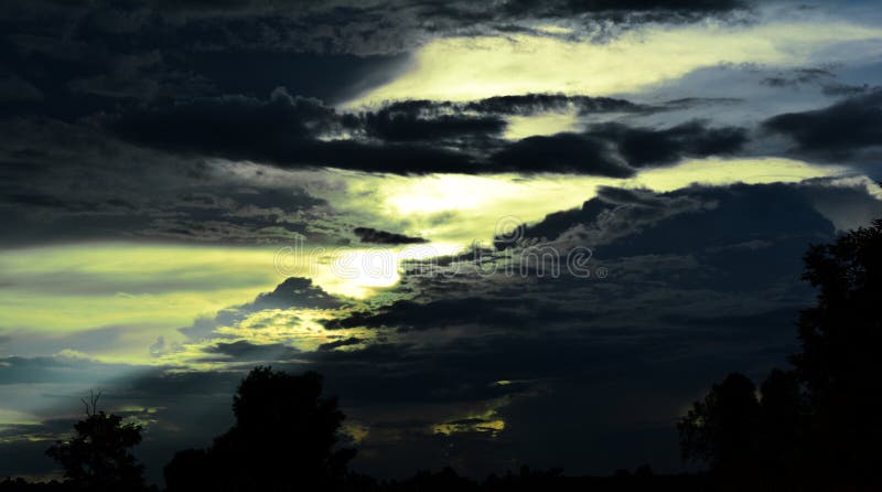 The dark sky in evening stock photo. Image of clouds - 99265092