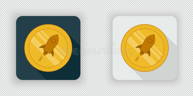 Light and Dark Stellar Lumens Crypto Currency Icon Stock Illustration ...