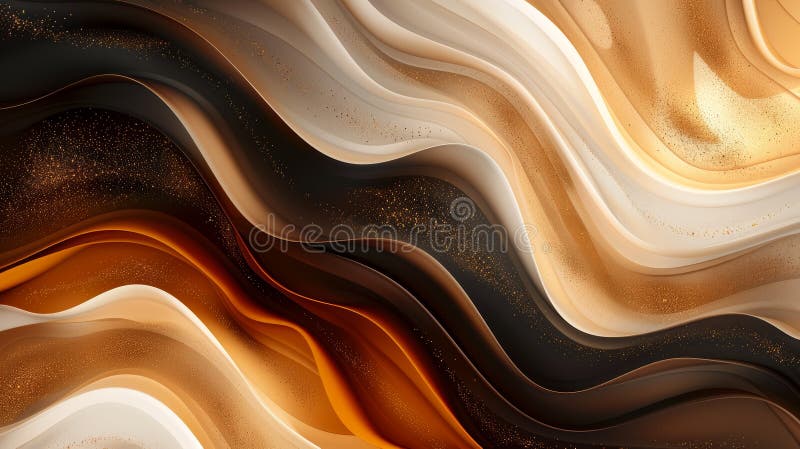 Light and Dark Waves of Brown, Orange and White Flow Together To Create ...
